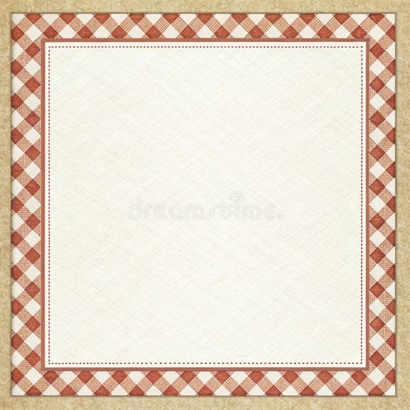 Checkered Border Paper Texture Rustic or Preppy Stock Illustration ...