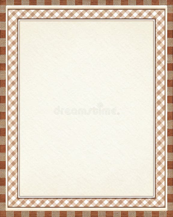 Checkered Border Paper Texture Rustic or Preppy Stock Illustration ...