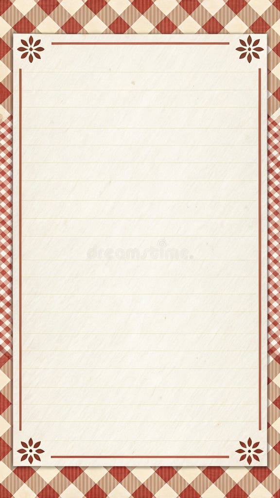 Checkered Border Paper Texture Rustic or Preppy Stock Illustration ...