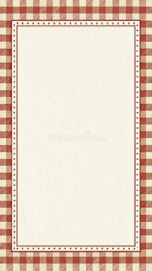 Checkered Border Paper Texture Rustic or Preppy Stock Illustration ...