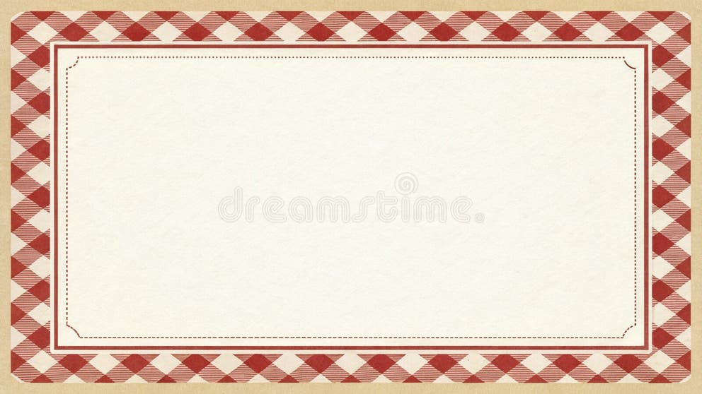 Checkered Border Paper Texture Rustic or Preppy Stock Illustration ...