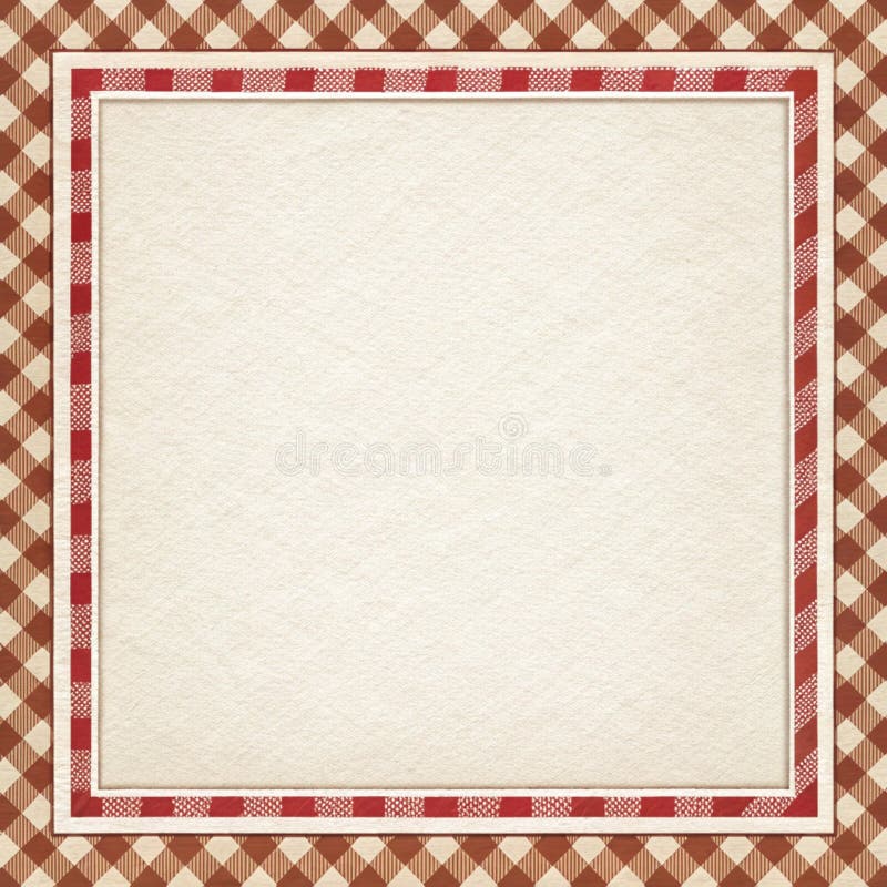 Checkered Border Paper Texture Rustic or Preppy Stock Illustration ...