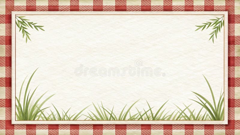Checkered Border Paper Texture Rustic or Preppy Stock Illustration ...
