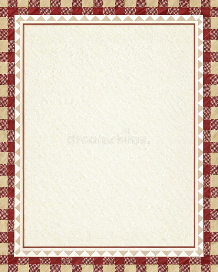 Checkered Border Paper Texture Rustic or Preppy Stock Illustration ...