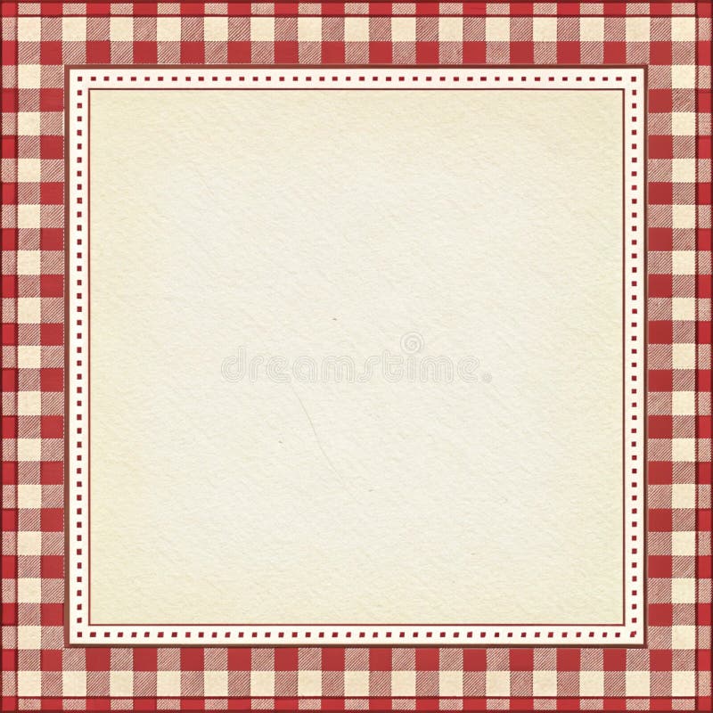 Checkered Border Paper Texture Rustic or Preppy Stock Illustration ...