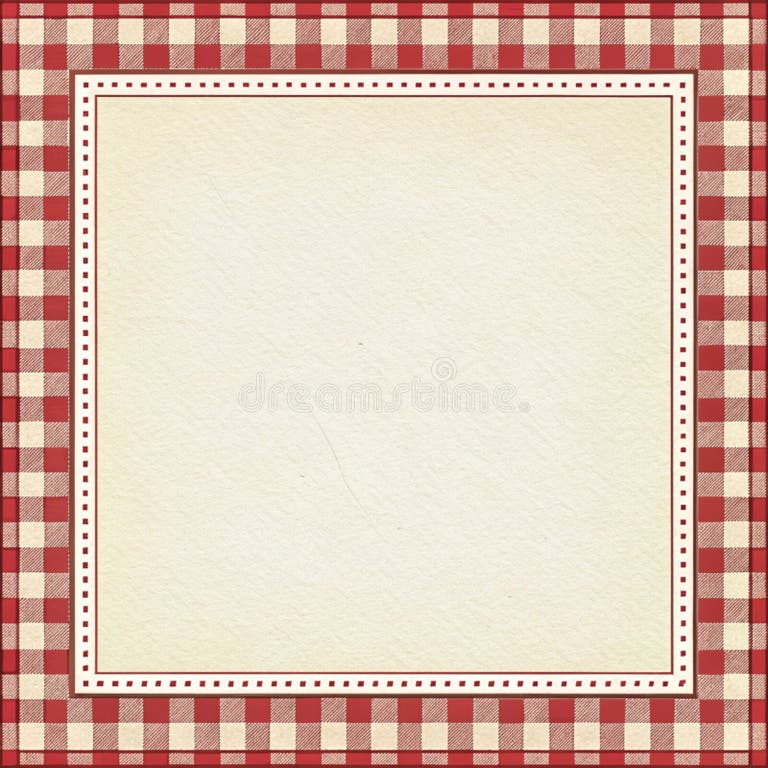 Checkered Border Paper Texture Rustic or Preppy Stock Illustration ...