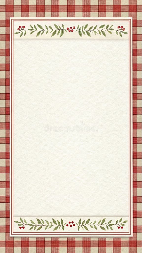 Checkered Border Paper Texture Rustic or Preppy Stock Illustration ...