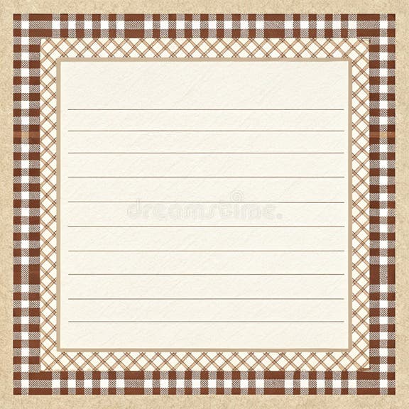 Checkered Border Paper Texture Rustic or Preppy Stock Illustration ...