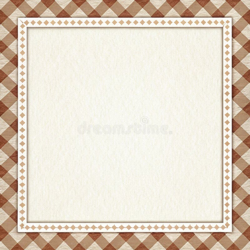 Checkered Border Paper Texture Rustic or Preppy Stock Illustration ...