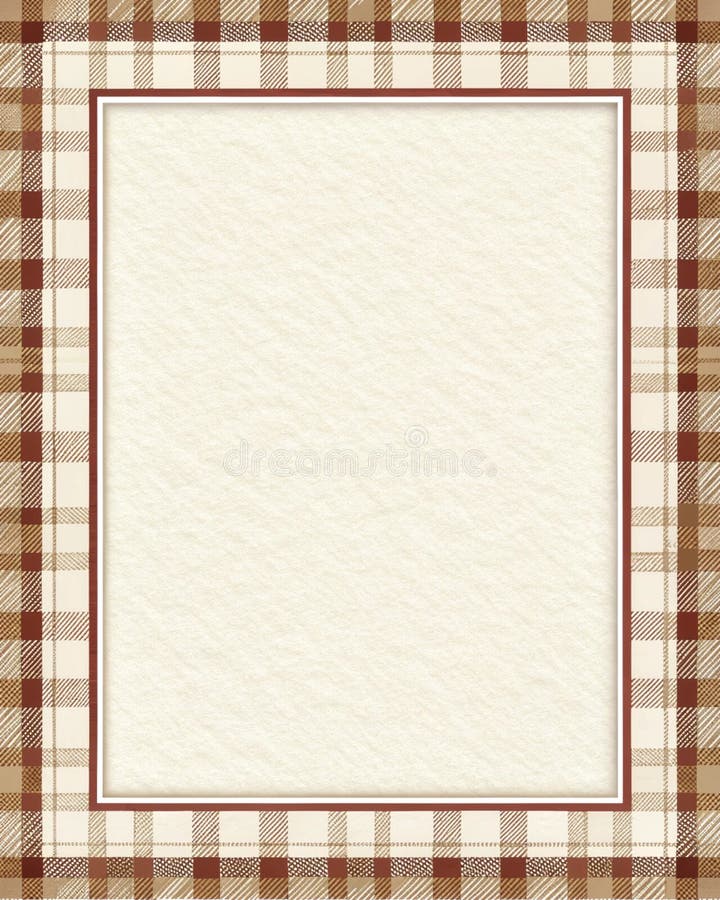 Checkered Border Paper Texture Rustic or Preppy Stock Illustration ...