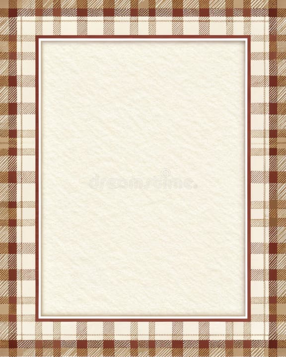 Checkered Border Paper Texture Rustic or Preppy Stock Illustration ...