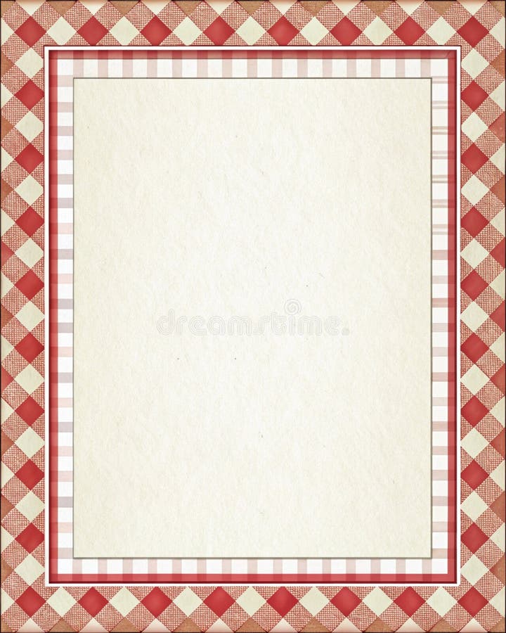 Checkered Border Paper Texture Rustic or Preppy Stock Illustration ...