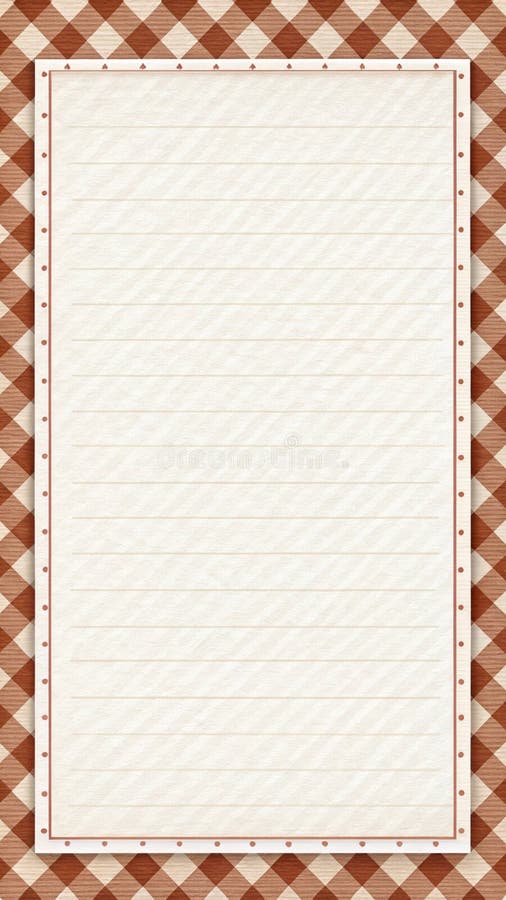 Checkered Border Paper Texture Rustic or Preppy Stock Illustration ...