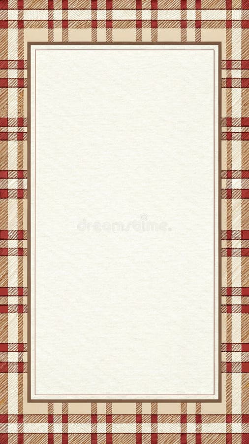 Checkered Border Paper Texture Rustic or Preppy Stock Illustration ...