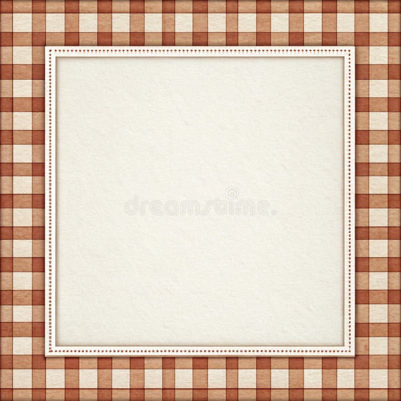 Checkered Border Paper Texture Rustic or Preppy Stock Illustration ...