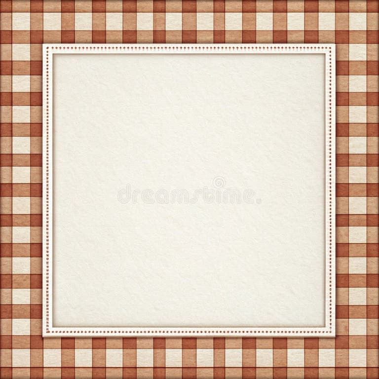 Checkered Border Paper Texture Rustic or Preppy Stock Illustration ...