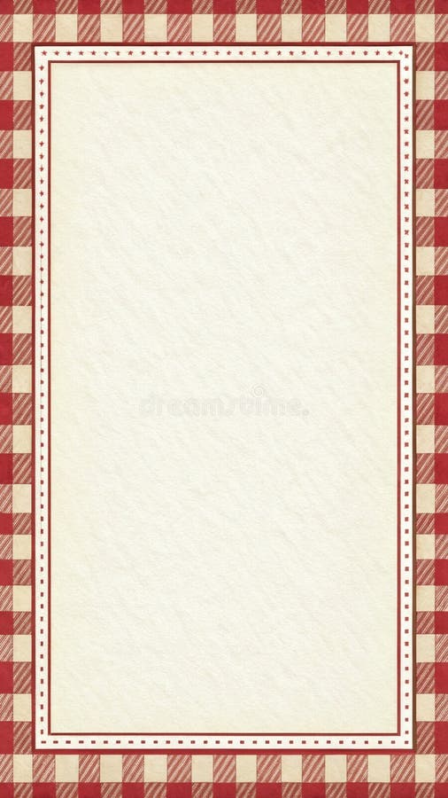 Checkered Border Paper Texture Rustic or Preppy Stock Illustration ...