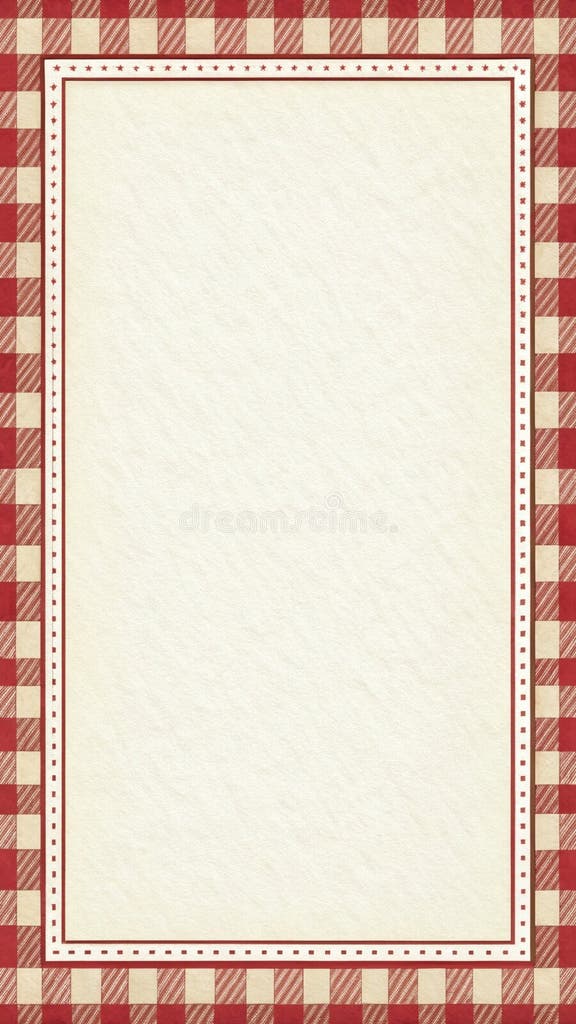 Checkered Border Paper Texture Rustic or Preppy Stock Illustration ...
