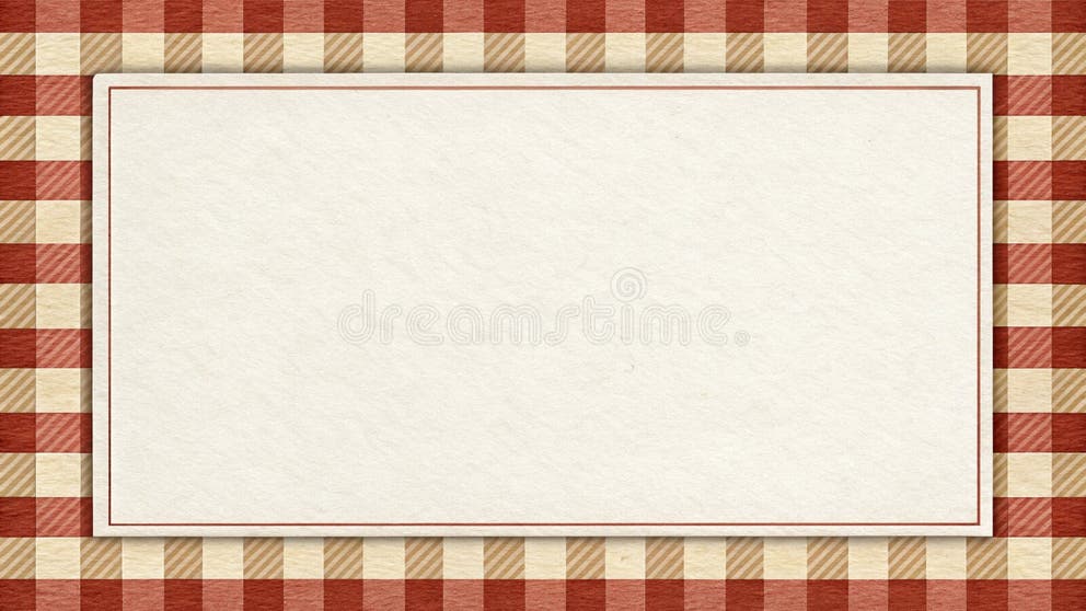 Checkered Border Paper Texture Rustic or Preppy Stock Illustration ...