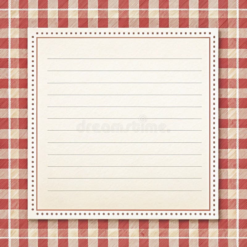 Checkered Border Paper Texture Rustic or Preppy Stock Illustration ...