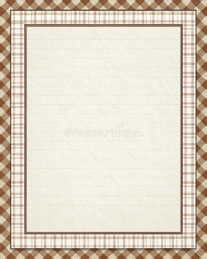 Checkered Border Paper Texture Rustic or Preppy Stock Illustration ...