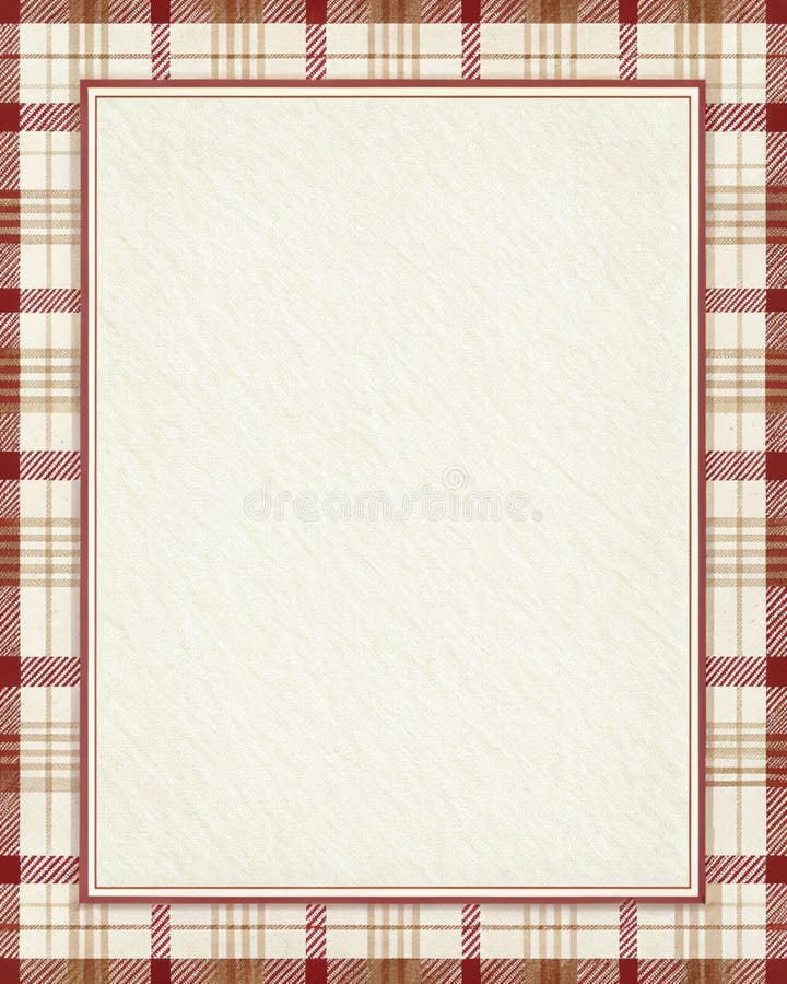 Checkered Border Paper Texture Rustic or Preppy Stock Illustration ...