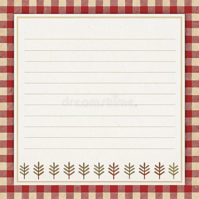 Checkered Border Paper Texture Rustic or Preppy Stock Illustration ...
