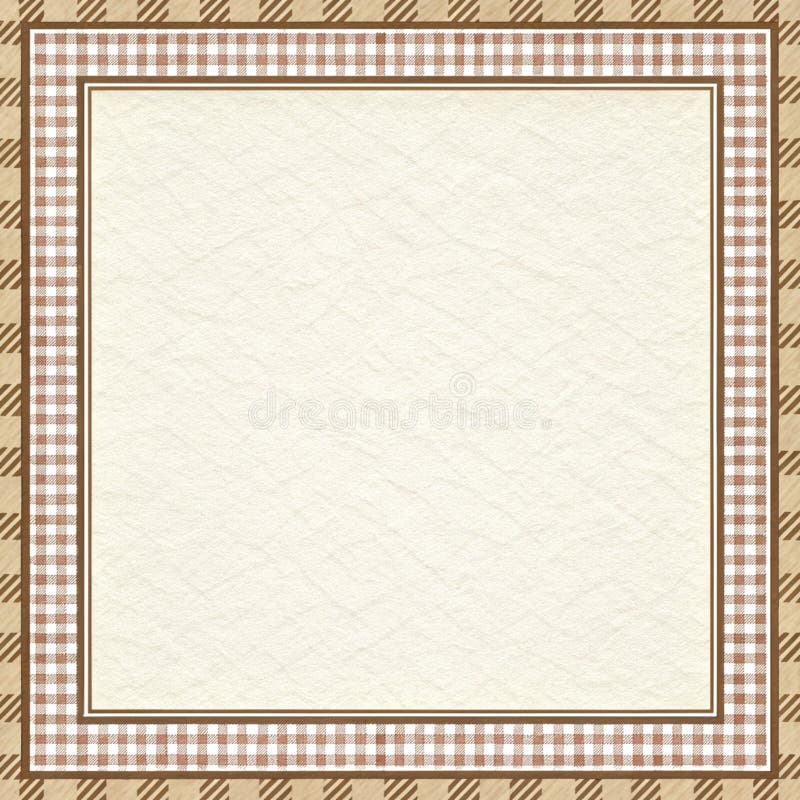 Checkered Border Paper Texture Rustic or Preppy Stock Illustration ...