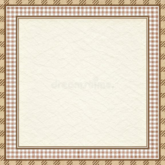 Checkered Border Paper Texture Rustic or Preppy Stock Illustration ...