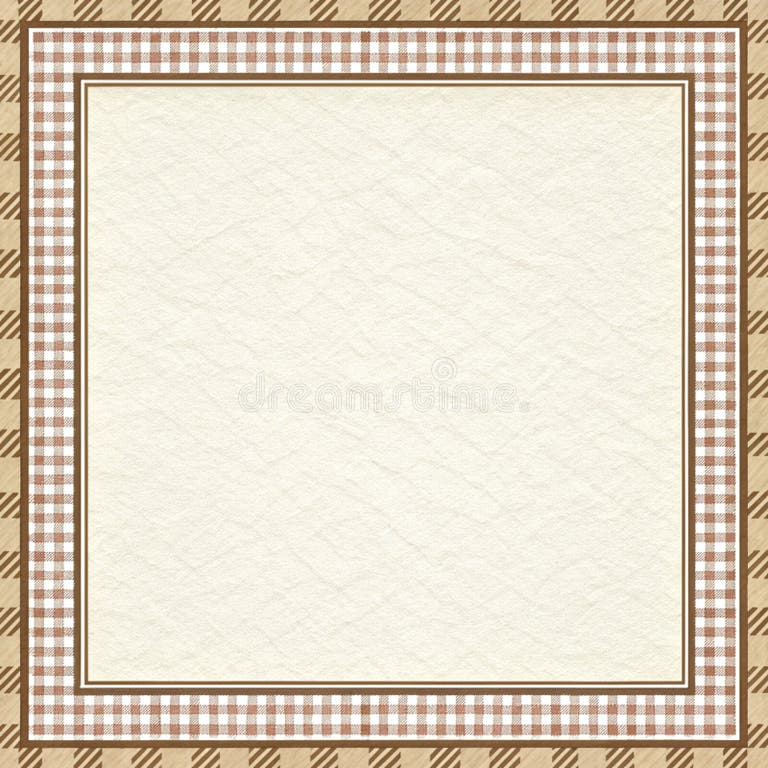 Checkered Border Paper Texture Rustic or Preppy Stock Illustration ...