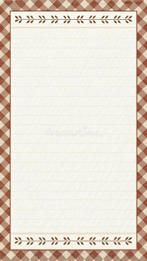 Checkered Border Paper Texture Rustic or Preppy Stock Illustration ...