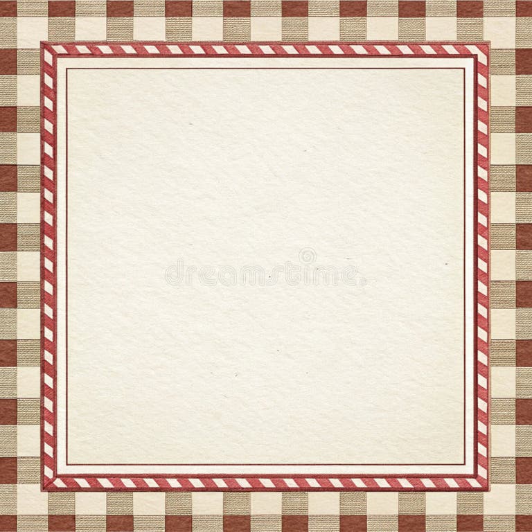 Checkered Border Paper Texture Rustic or Preppy Stock Illustration ...