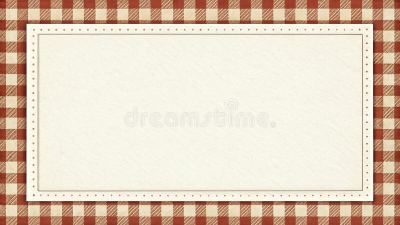 Checkered Border Paper Texture Rustic or Preppy Stock Illustration ...