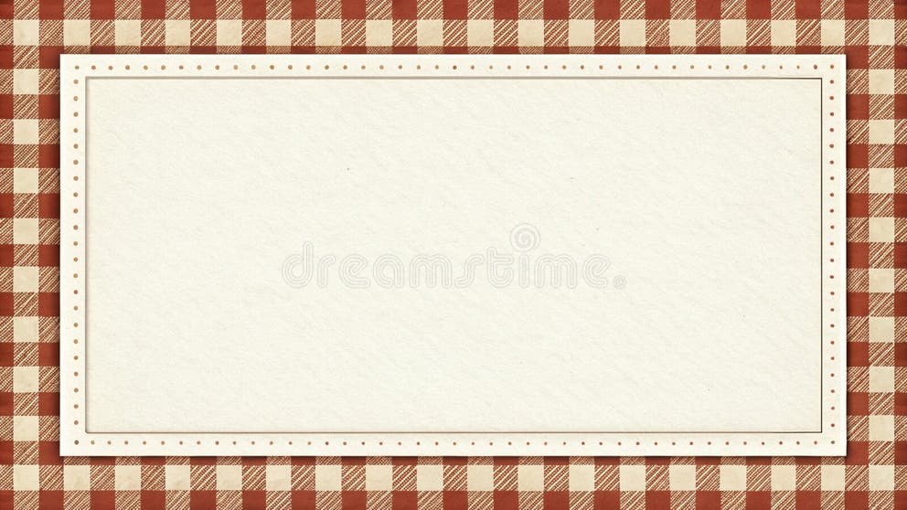 Checkered Border Paper Texture Rustic or Preppy Stock Illustration ...