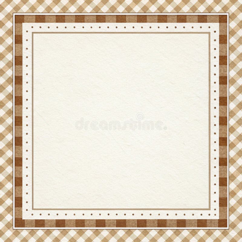Checkered Border Paper Texture Rustic or Preppy Stock Illustration ...
