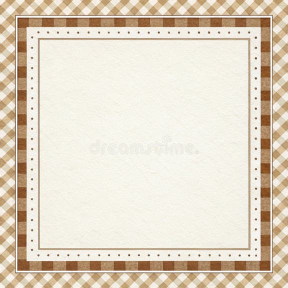 Checkered Border Paper Texture Rustic or Preppy Stock Illustration ...