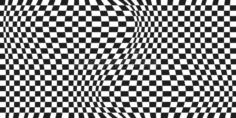 Checkered Checkerboard Pattern is Curved and Seamless. Stock ...