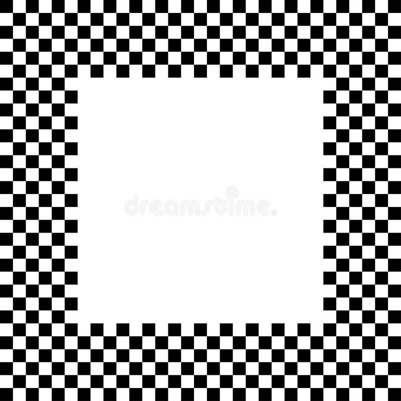 Checkered / Chequered Square Frame with Blank, Empty Space, Copyspace ...