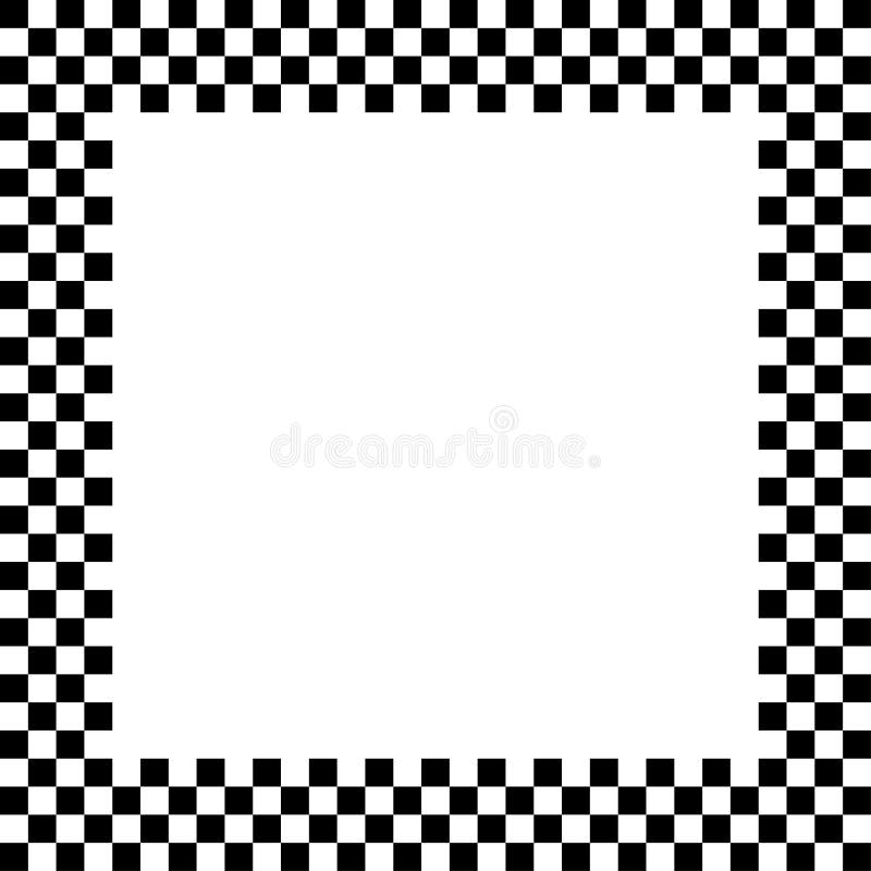 Checkered / Chequered Square Frame with Blank, Empty Space, Copyspace ...