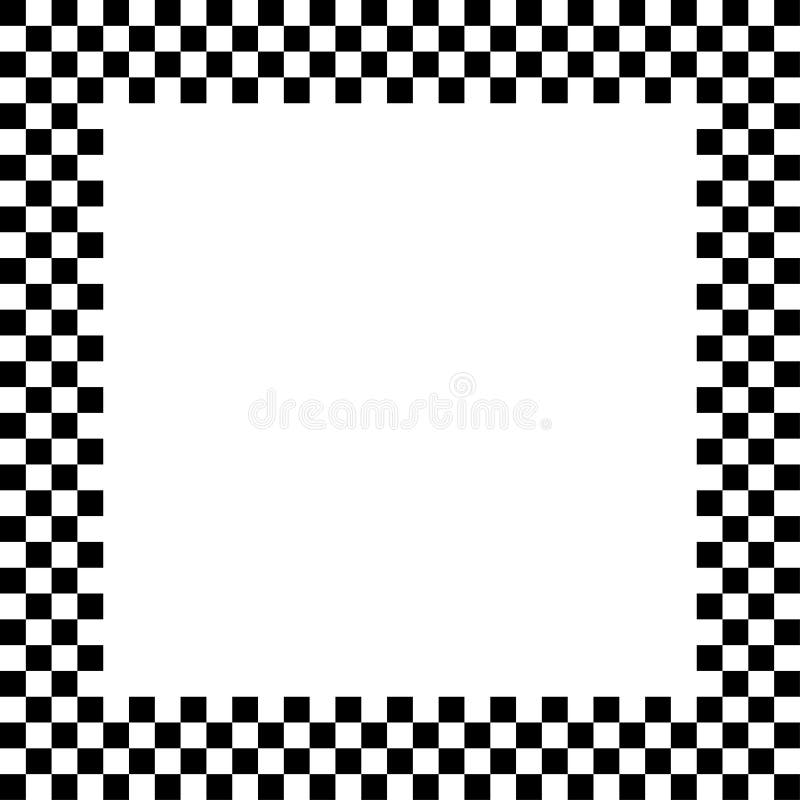 Checkered / Chequered Square Frame with Blank, Empty Space, Copyspace ...