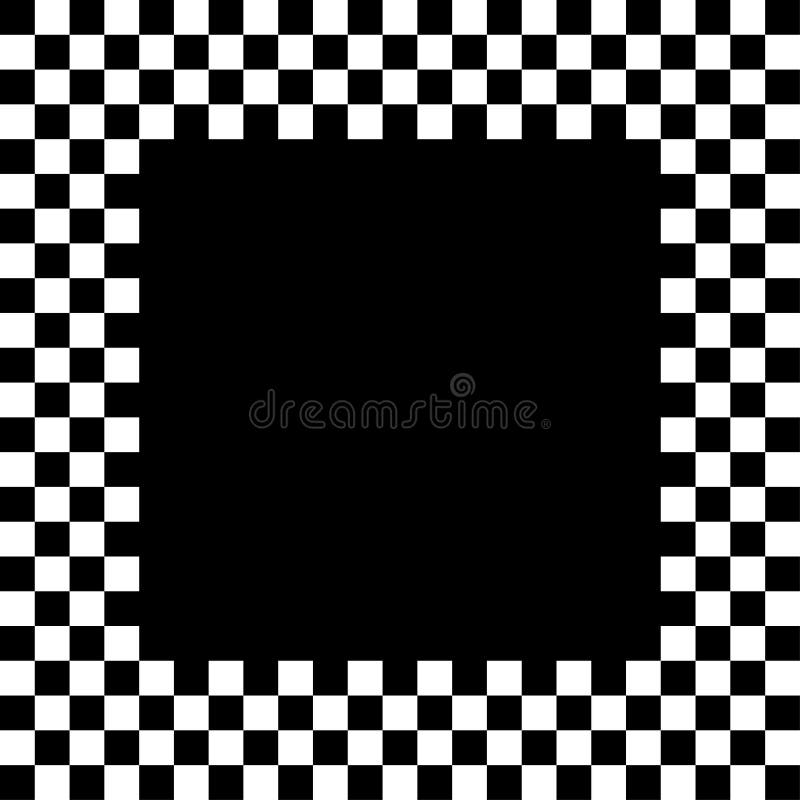 Checkered / Chequered Square Frame with Blank, Empty Space, Copyspace ...
