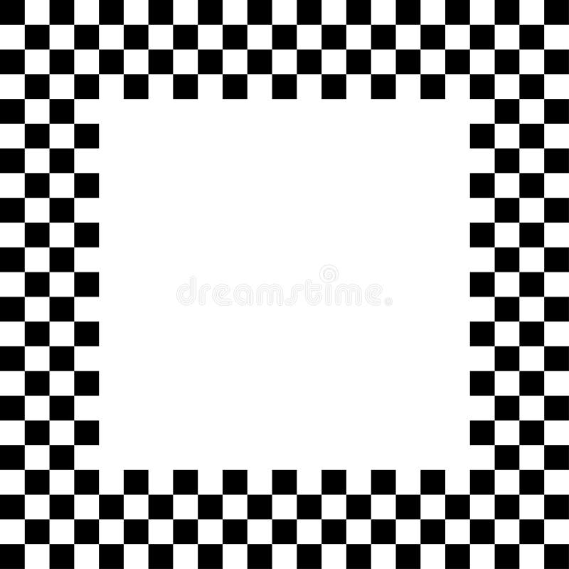 Checkered / Chequered Square Frame with Blank, Empty Space, Copyspace ...