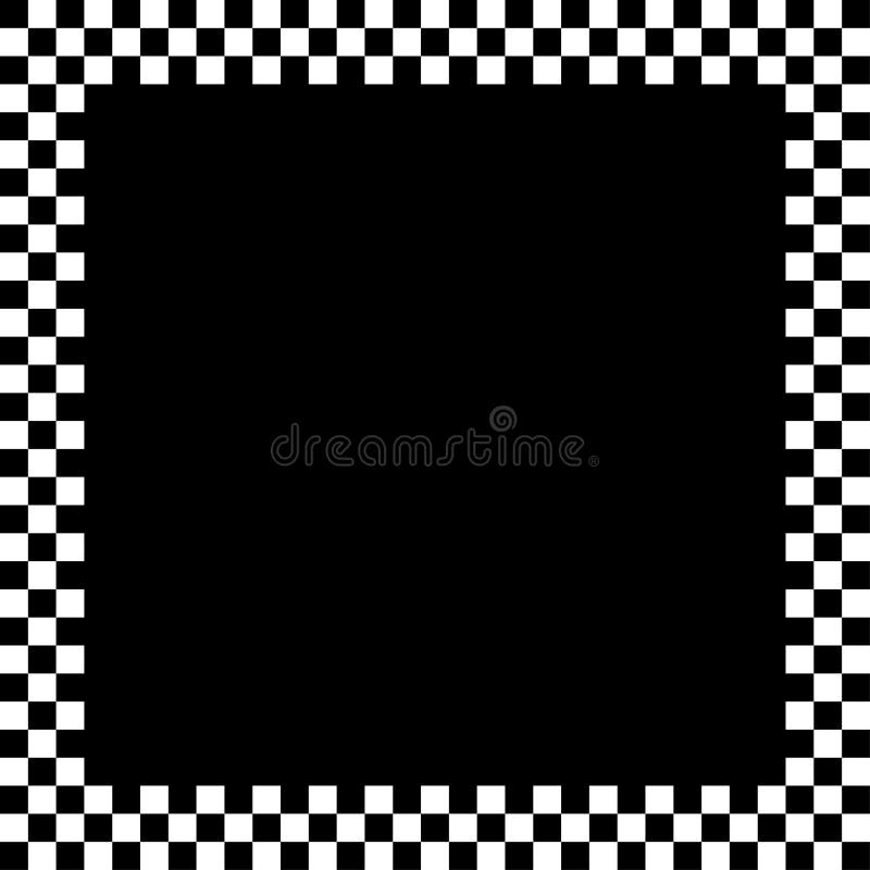 Checkered / Chequered Square Frame with Blank, Empty Space, Copyspace ...