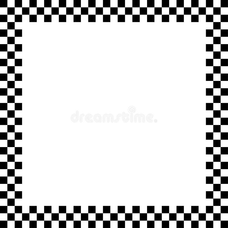 Checkered / Chequered Square Frame with Blank, Empty Space, Copyspace ...