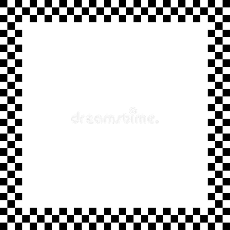 Checkered / Chequered Square Frame with Blank, Empty Space, Copyspace ...