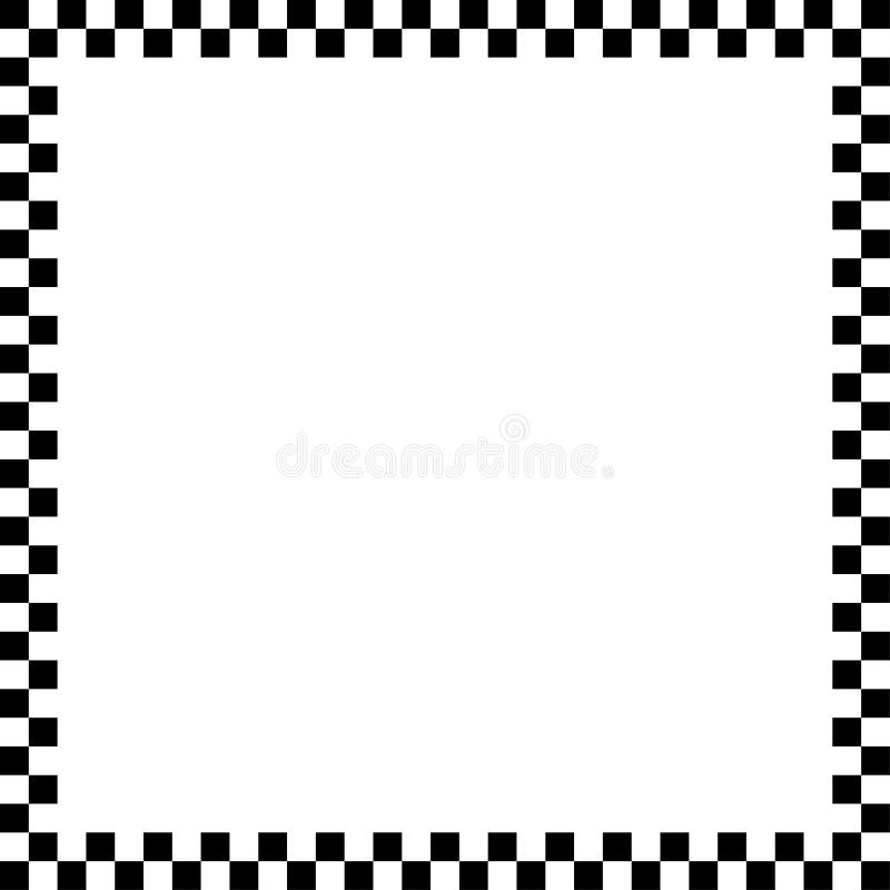 Checkered / Chequered Square Frame with Blank, Empty Space, Copyspace ...