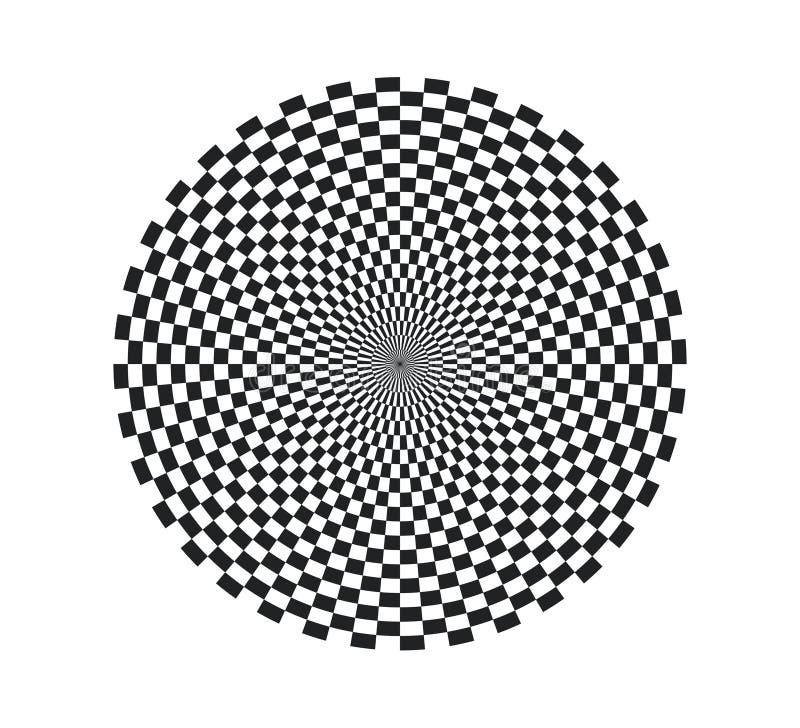 Checkered Circle Background. Circle with Checkerboard Geometric Pattern ...