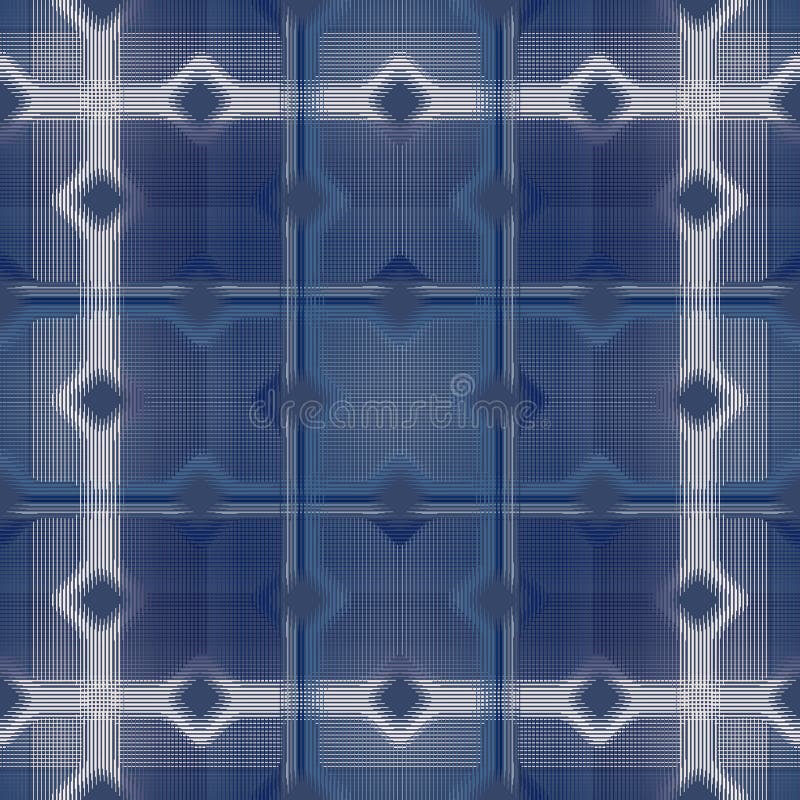 Checkered Dark Blue Seamless Pattern. Stock Vector - Illustration of ...
