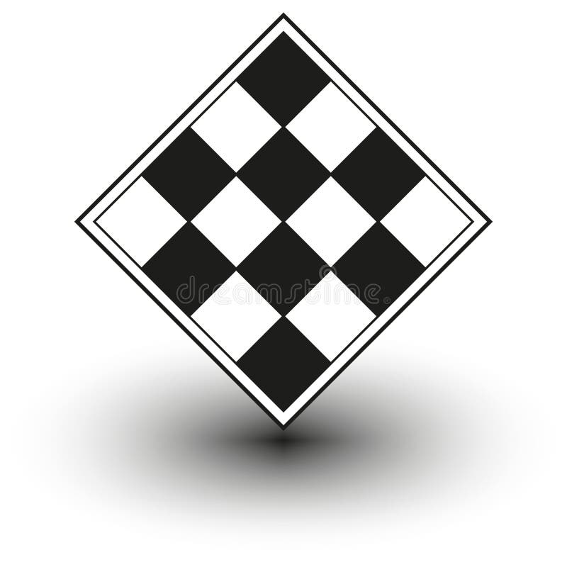 Checkered Diamond Icon. Geometric Optical Design. Abstract Vector Shape ...