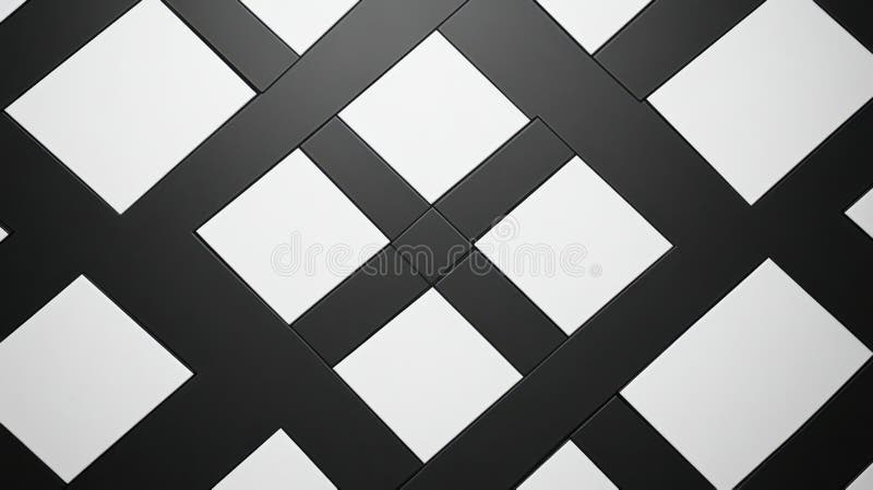 Checkered Diamond Pattern in Black and White Design Stock Illustration ...